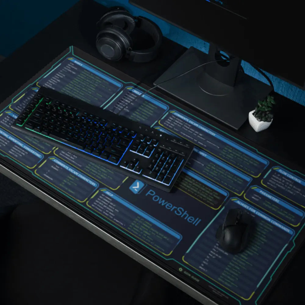 PowerShell Cheat Sheet Desk Mat – Geek Guise PowerShell Cheat Sheet Desk Mat – Geek Guise