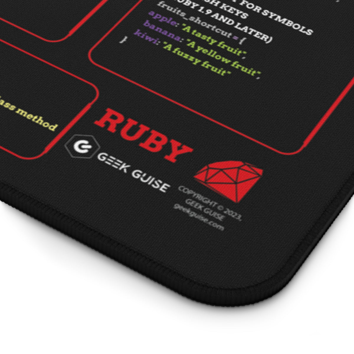 Ruby Cheat Sheet Desk Mat – Geek Guise