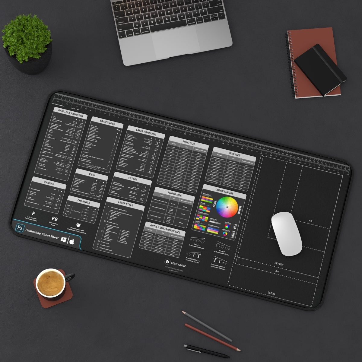 Photoshop Cheat Sheet Desk Mat – Geek Guise